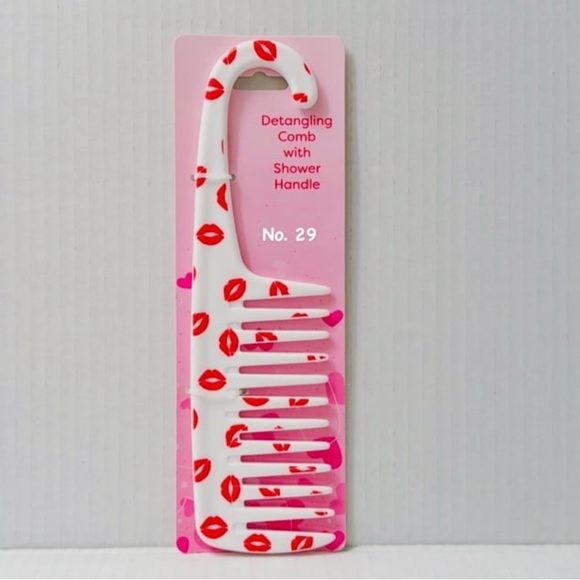 Accessories | Red Lips Detangling Comb With Shower Handle | Poshmark